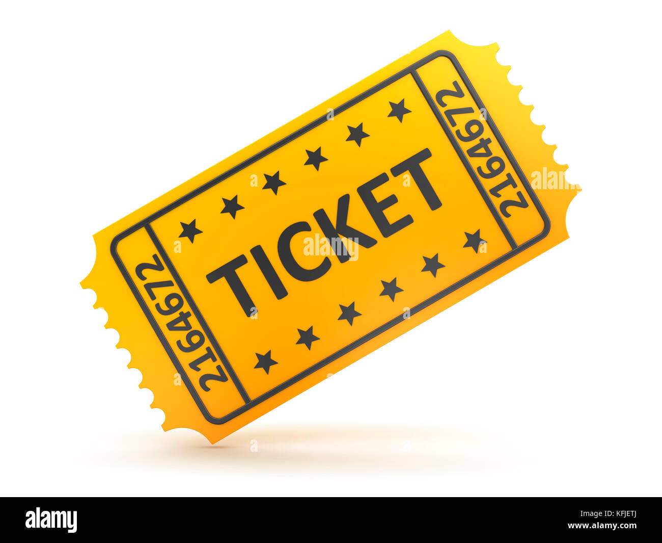 Ticket , computer generated image. 3d render Stock Photo - Alamy