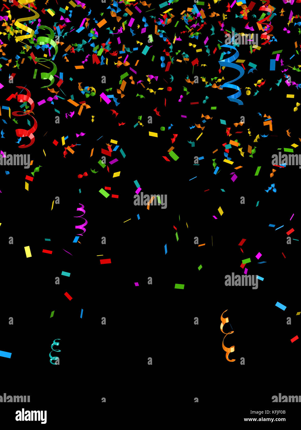 Colorful confetti, computer generated image. 3d render Stock Photo - Alamy