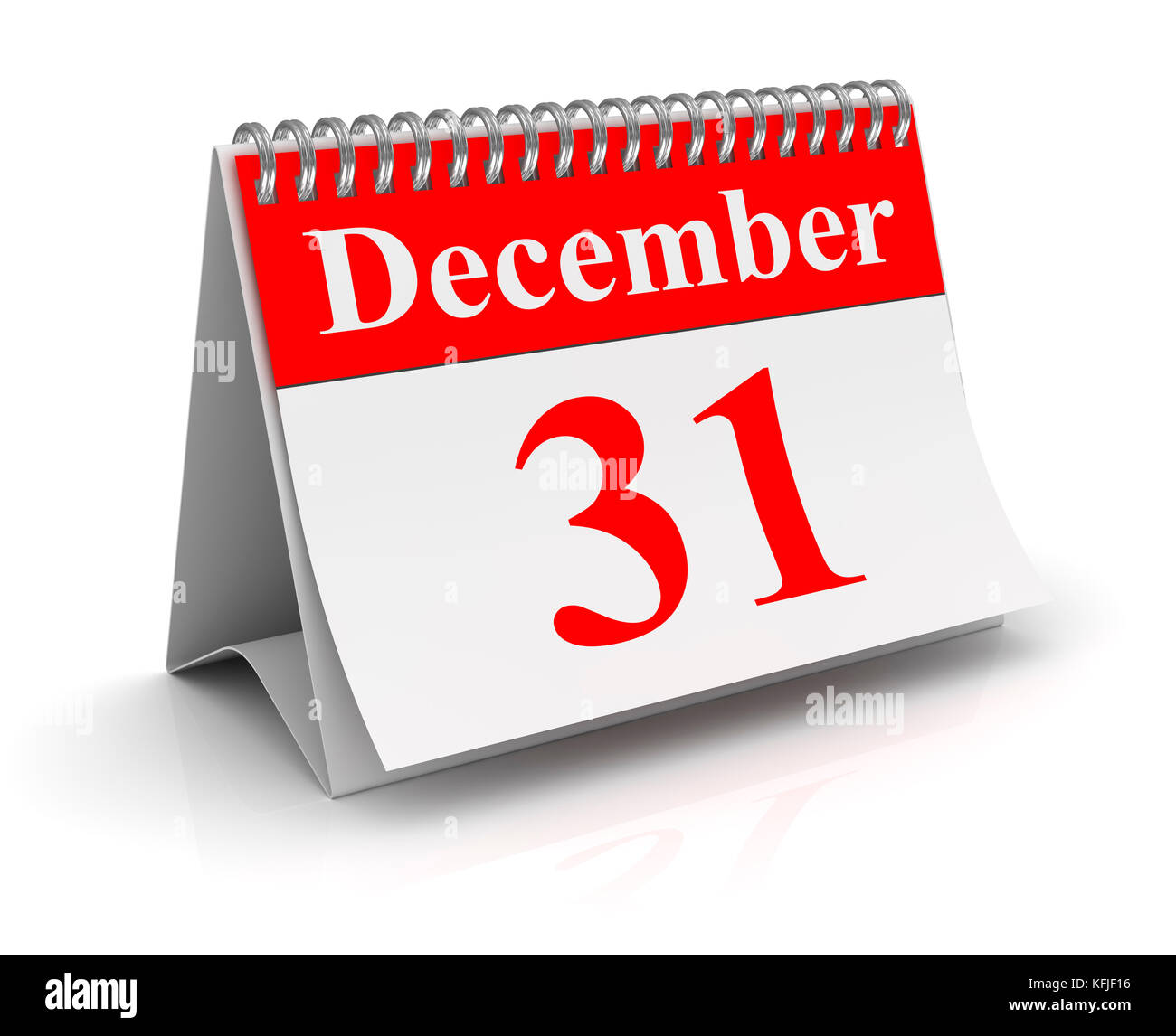 December 31, computer generated image. 3d render Stock Photo - Alamy