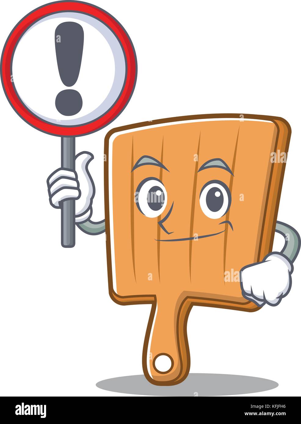 With sign kitchen board character cartoon Stock Vector Image & Art - Alamy