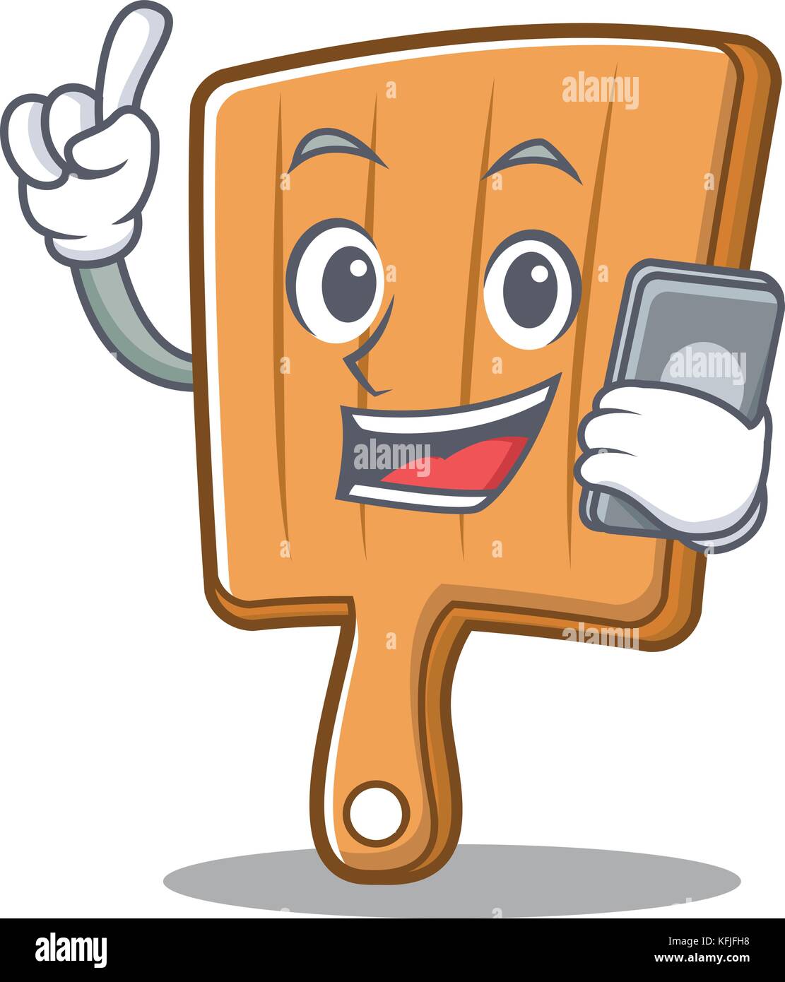 With phone kitchen board character cartoon Stock Vector Image & Art - Alamy