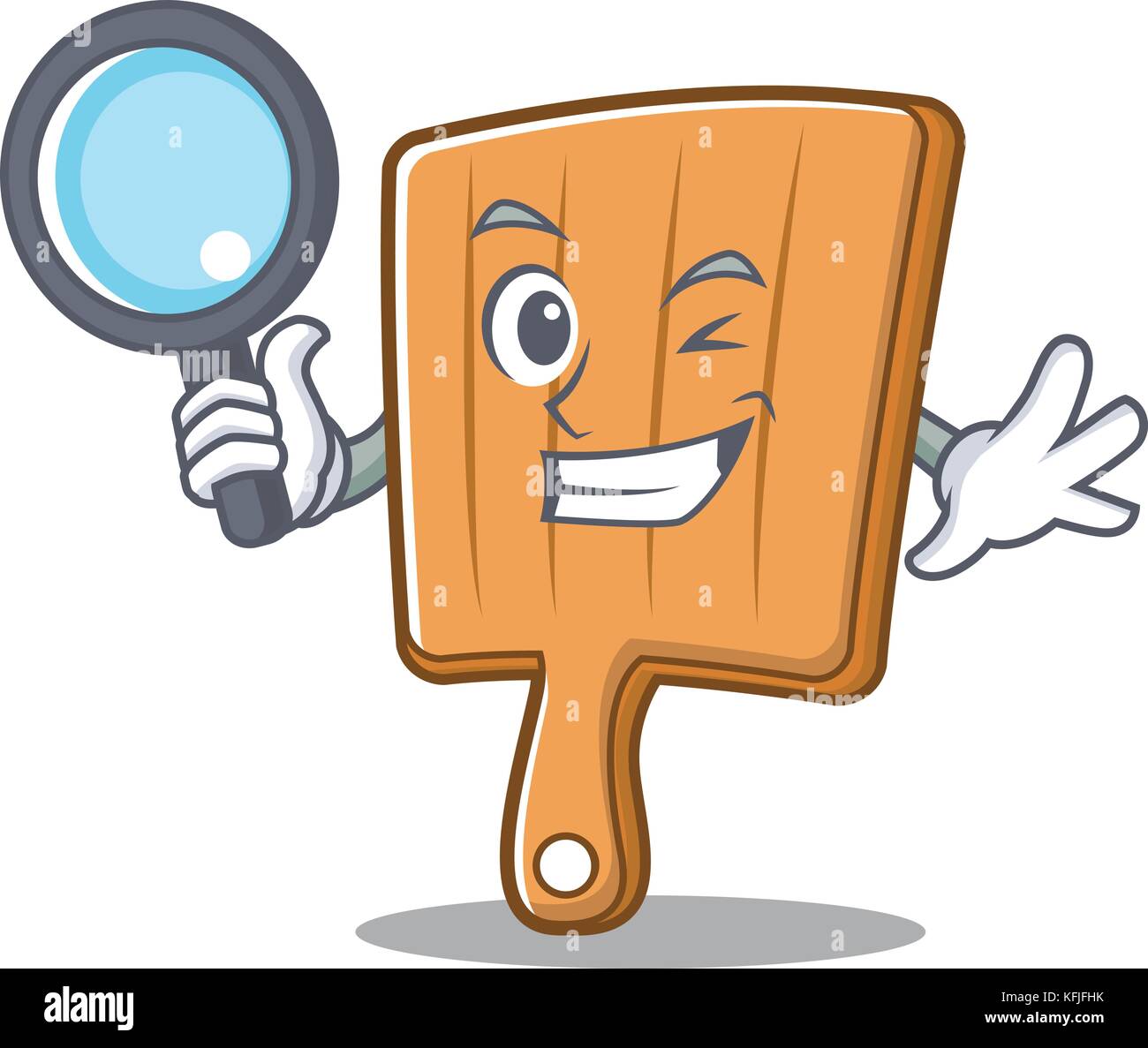 Detective kitchen board character cartoon Stock Vector Image & Art - Alamy