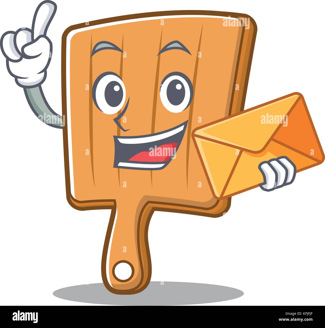 With envelope kitchen board character cartoon Stock Vector Image & Art ...