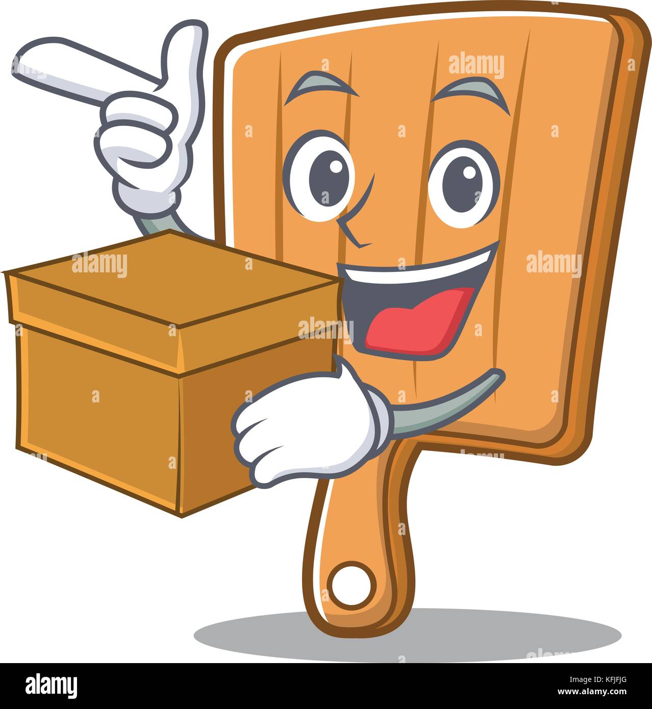 With box kitchen board character cartoon Stock Vector Image & Art - Alamy