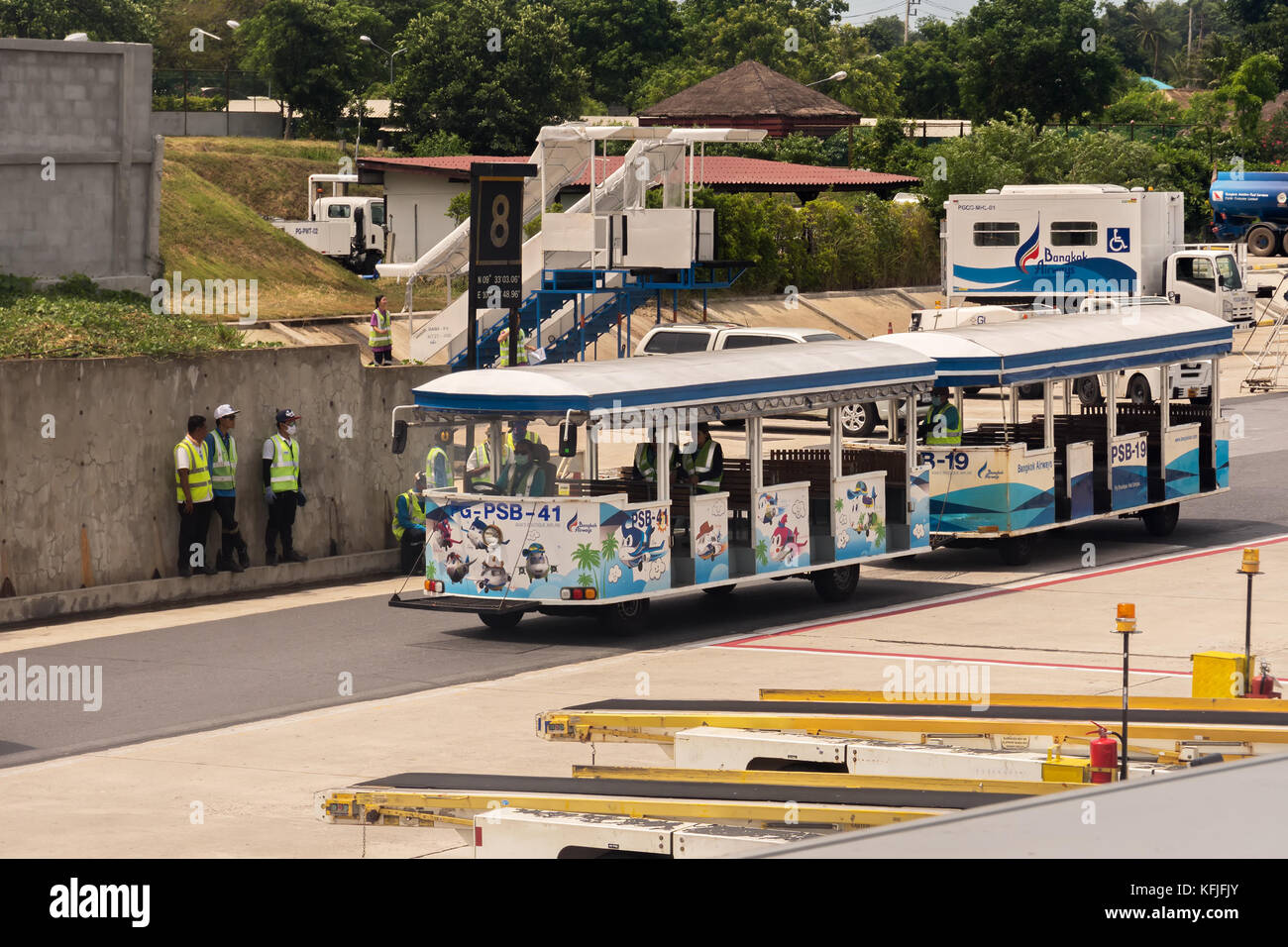 Unique Samui International Airport in the open air Stock Photo - Alamy