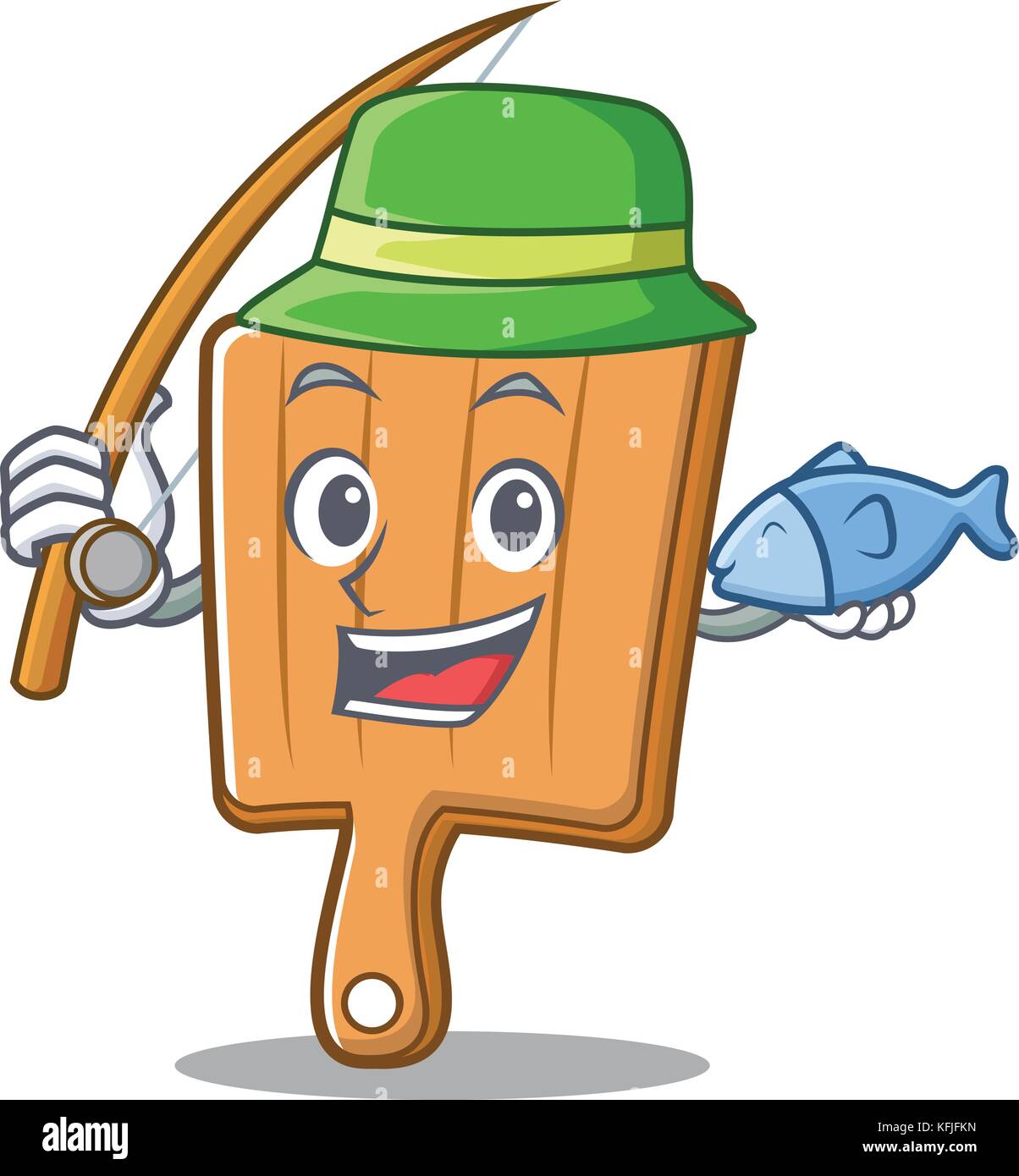 Fishing kitchen board character cartoon Stock Vector Image & Art - Alamy