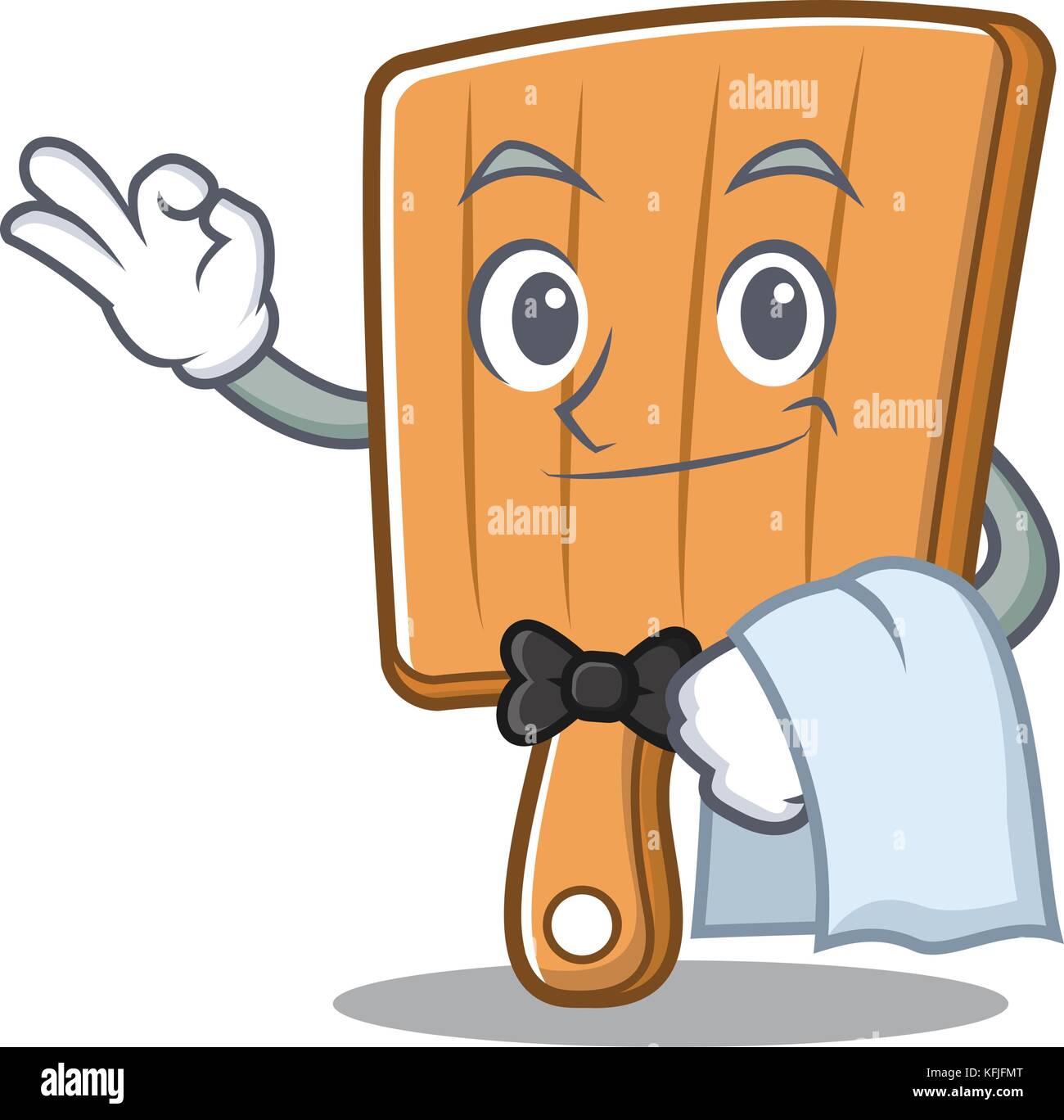 Waiter kitchen board character cartoon Stock Vector Image & Art - Alamy