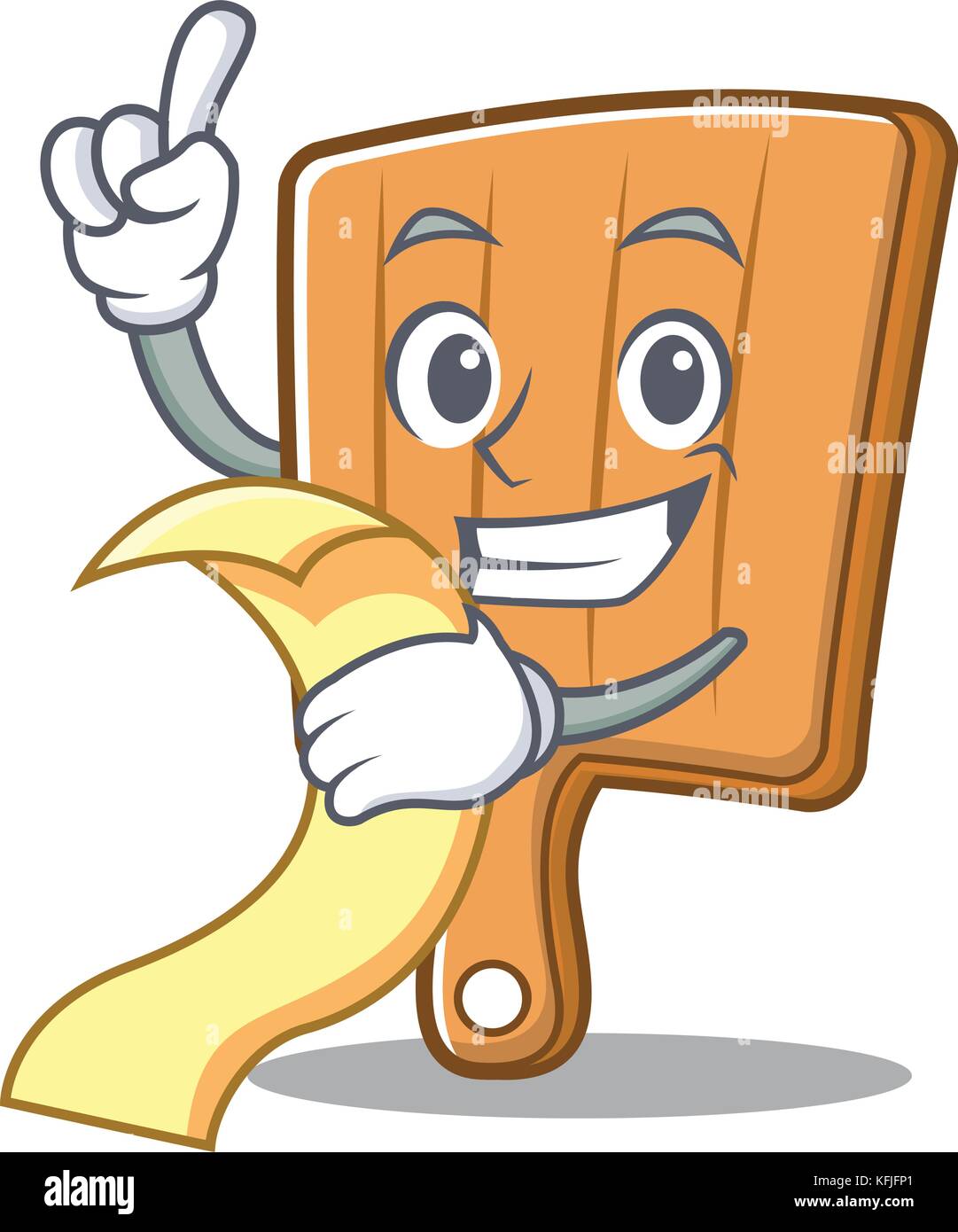 With menu kitchen board character cartoon Stock Vector Image & Art - Alamy