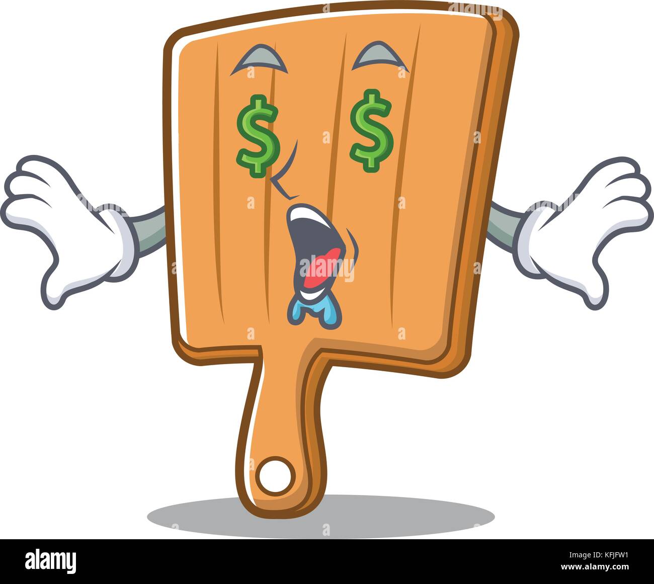 Money eye kitchen board character cartoon Stock Vector Image & Art - Alamy