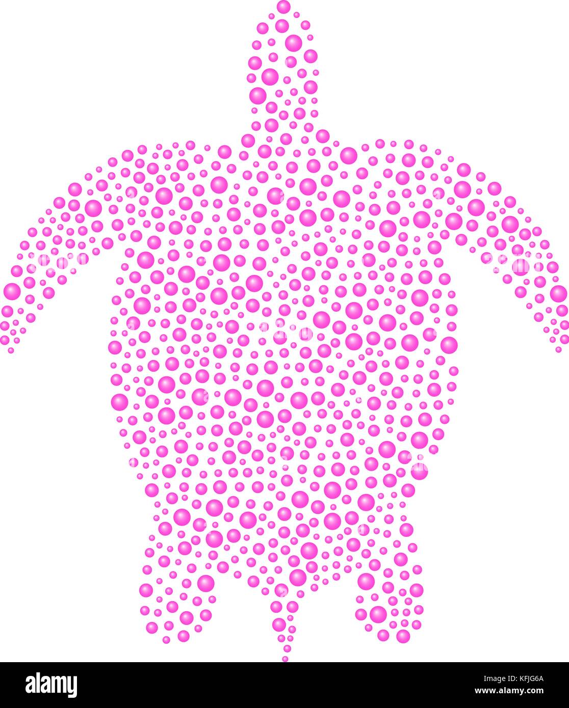 Turtle in pink design on white background Stock Vector Image & Art - Alamy