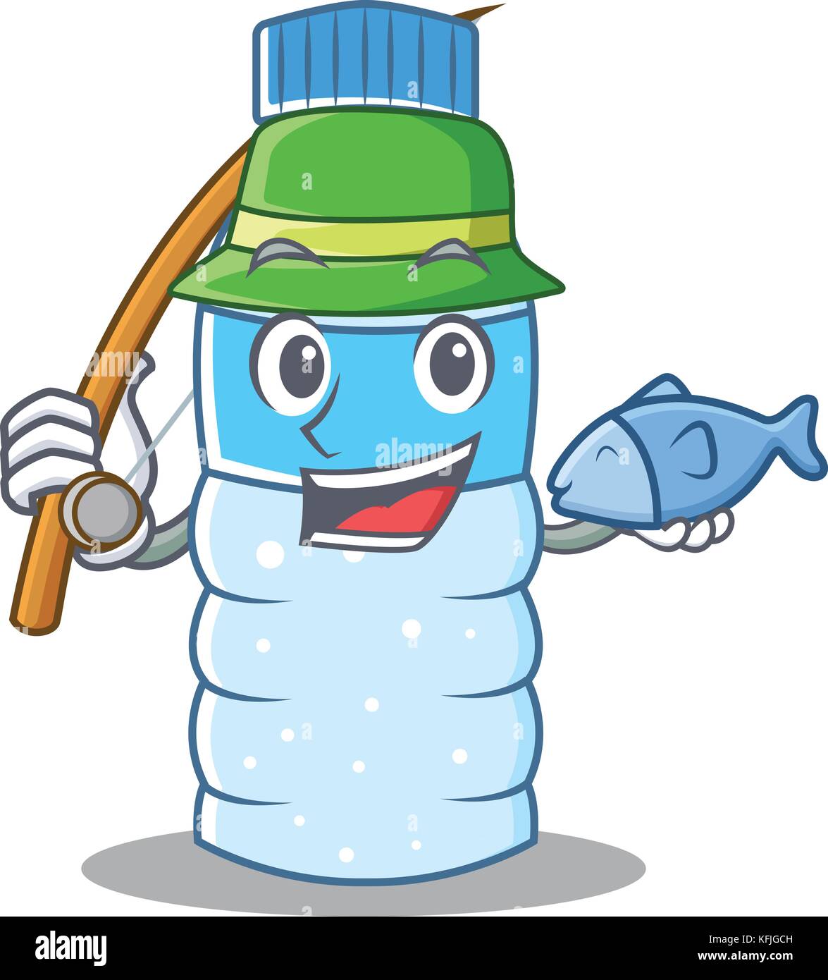 Fishing bottle character cartoon style Stock Vector Image & Art - Alamy