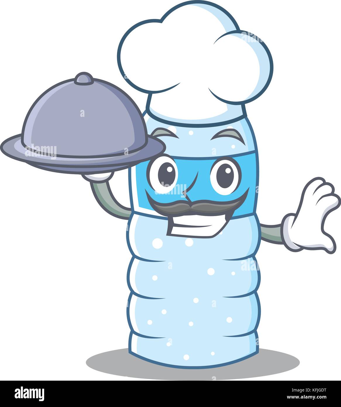 Chef with food bottle character cartoon style Stock Vector Image & Art ...