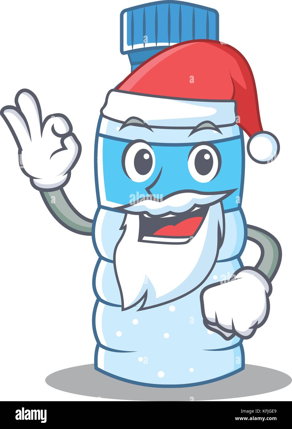Santa drinking water Stock Vector Images - Alamy