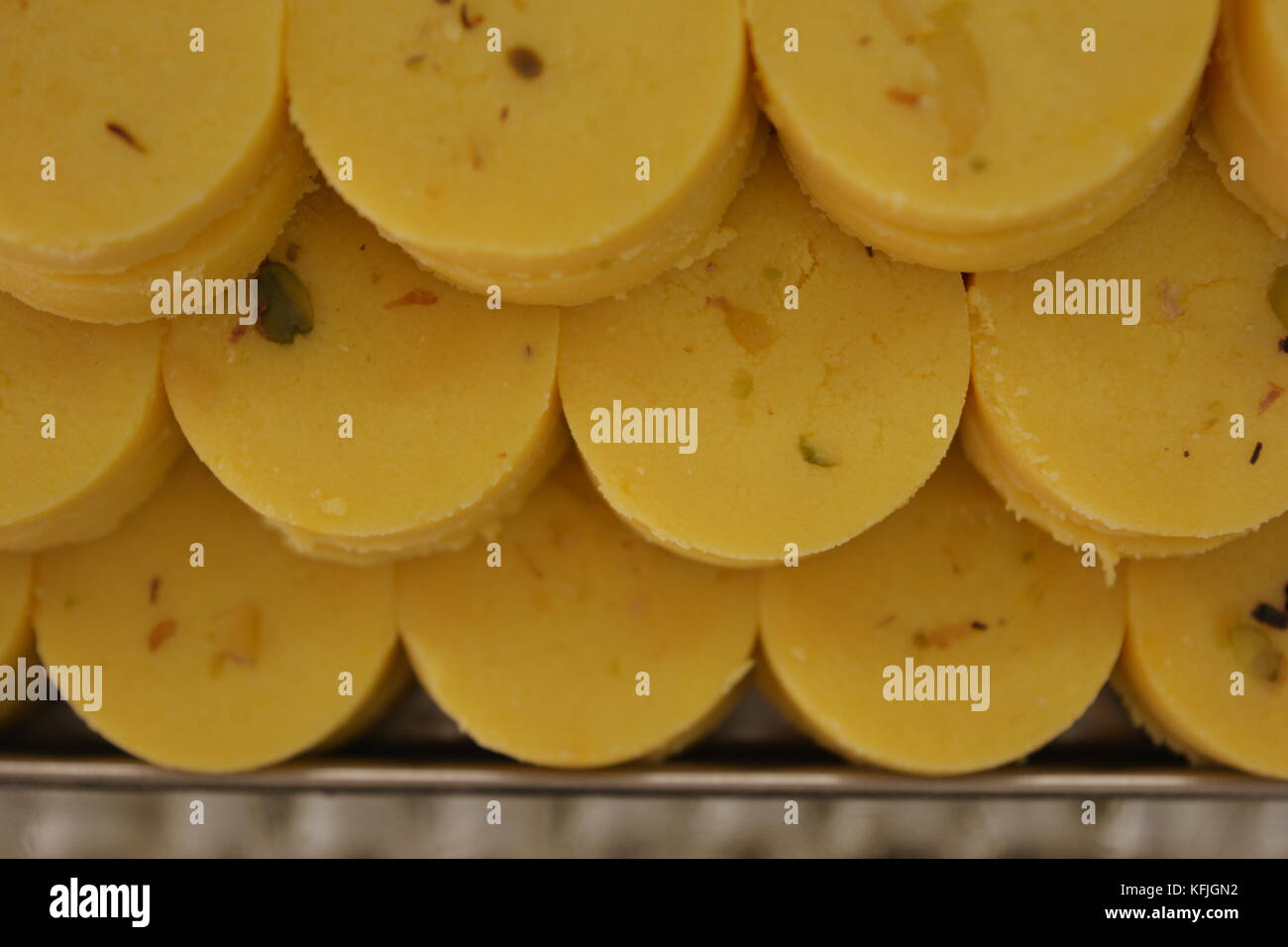 Indian sweets Kesar Peda or Pedha Stock Photo - Alamy