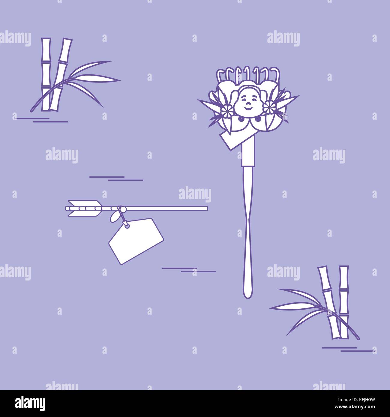 Kumade and hamaimi - Japanese traditional talismans and New Year's ...