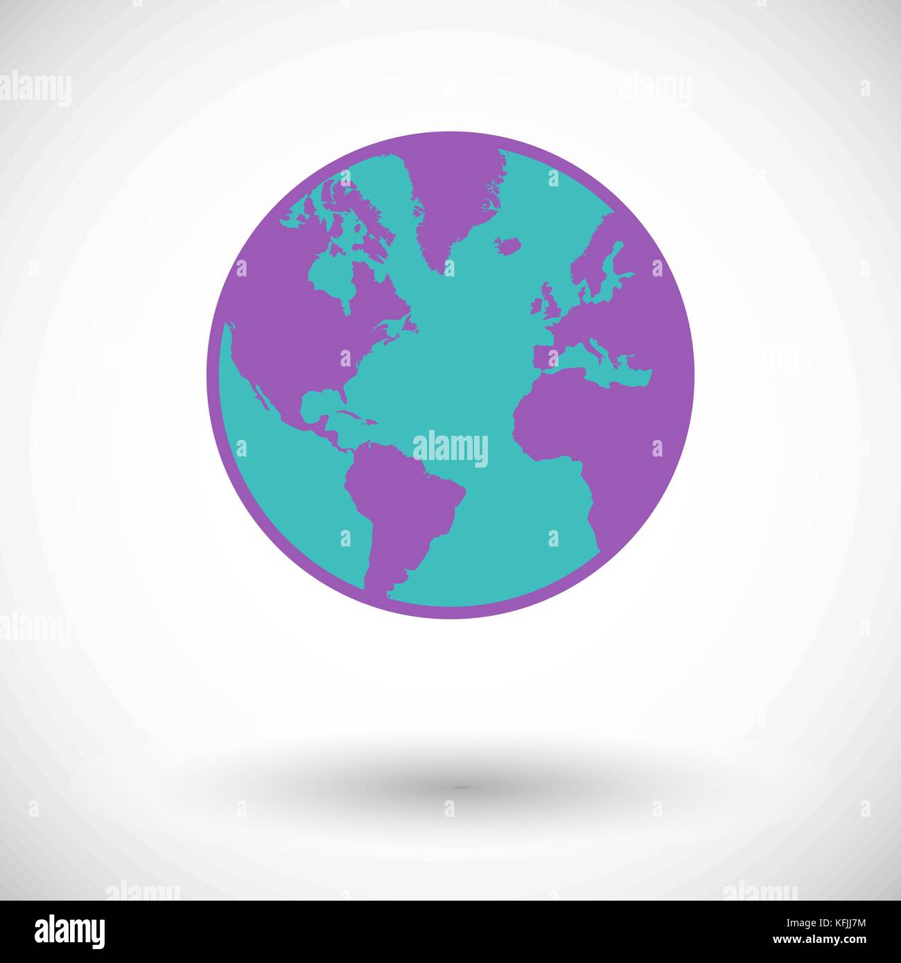 Earth. Single flat icon on white background. Vector illustration Stock ...