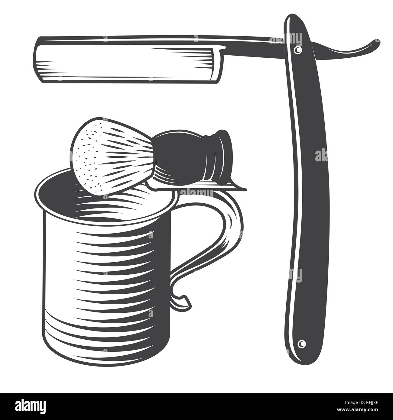 Antique shaving kit Stock Vector Images - Alamy