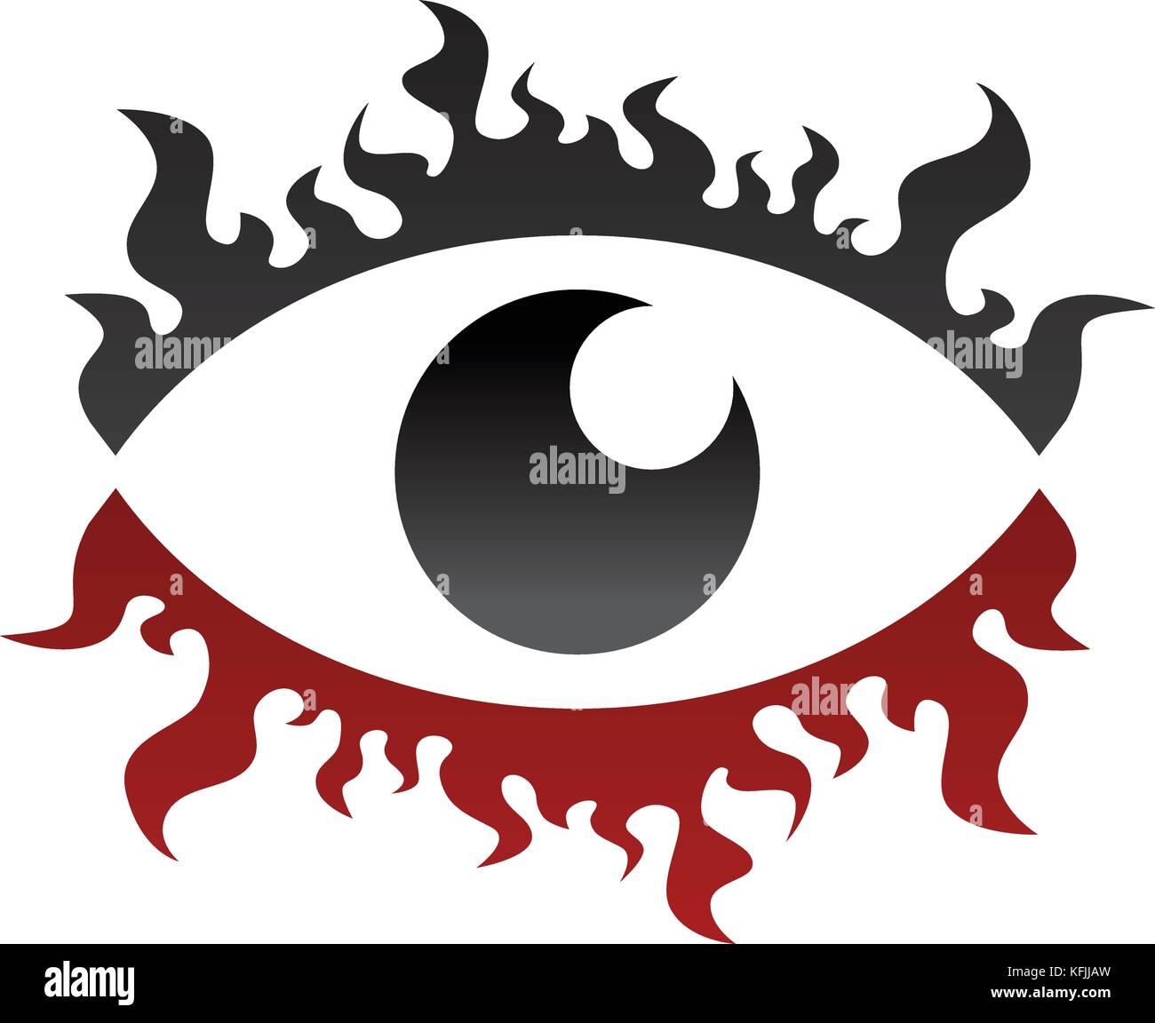 one eye look watch fire burn theme vector Stock Vector Image & Art - Alamy