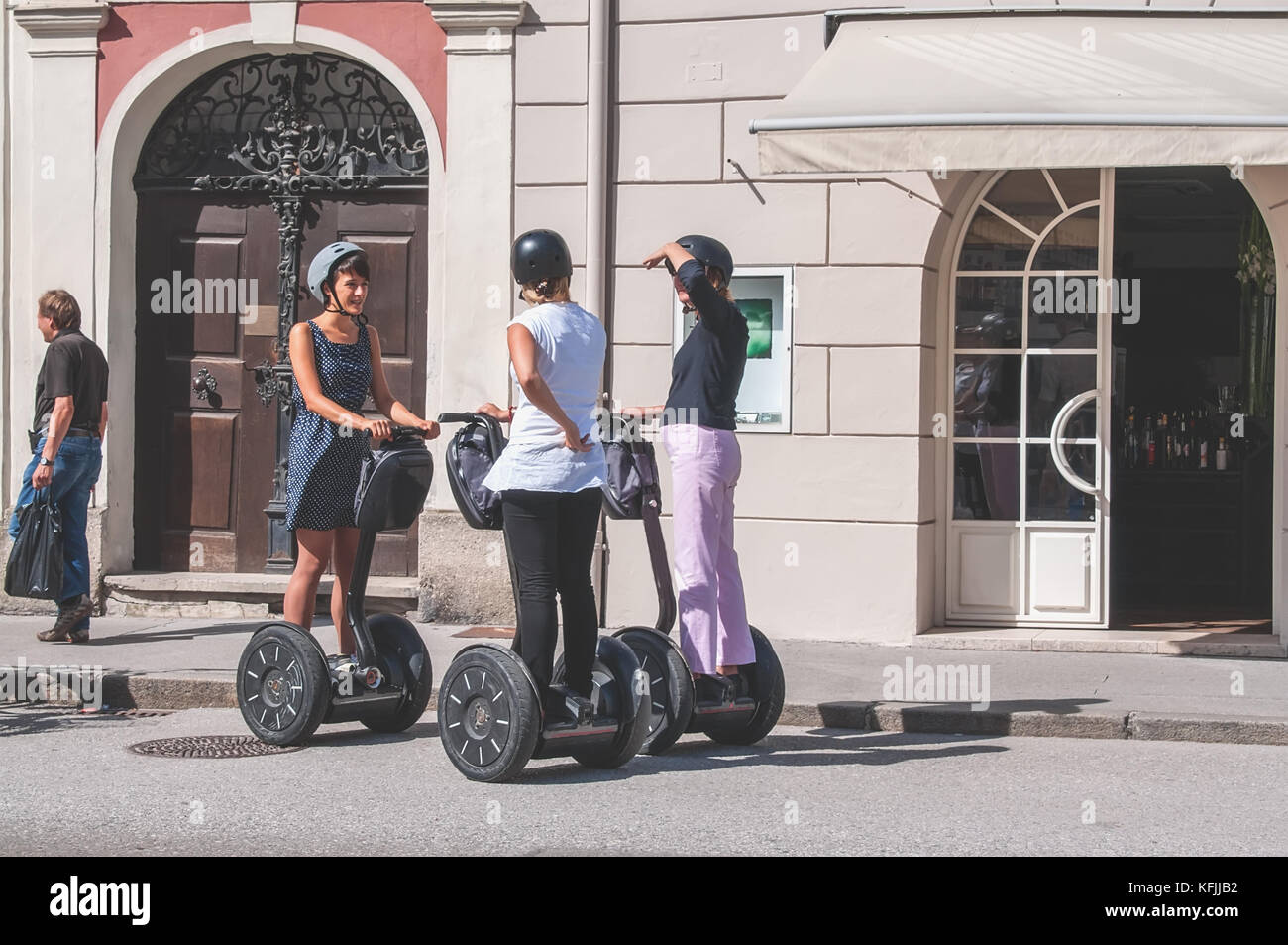 Segway girls hi-res stock photography and images - Alamy