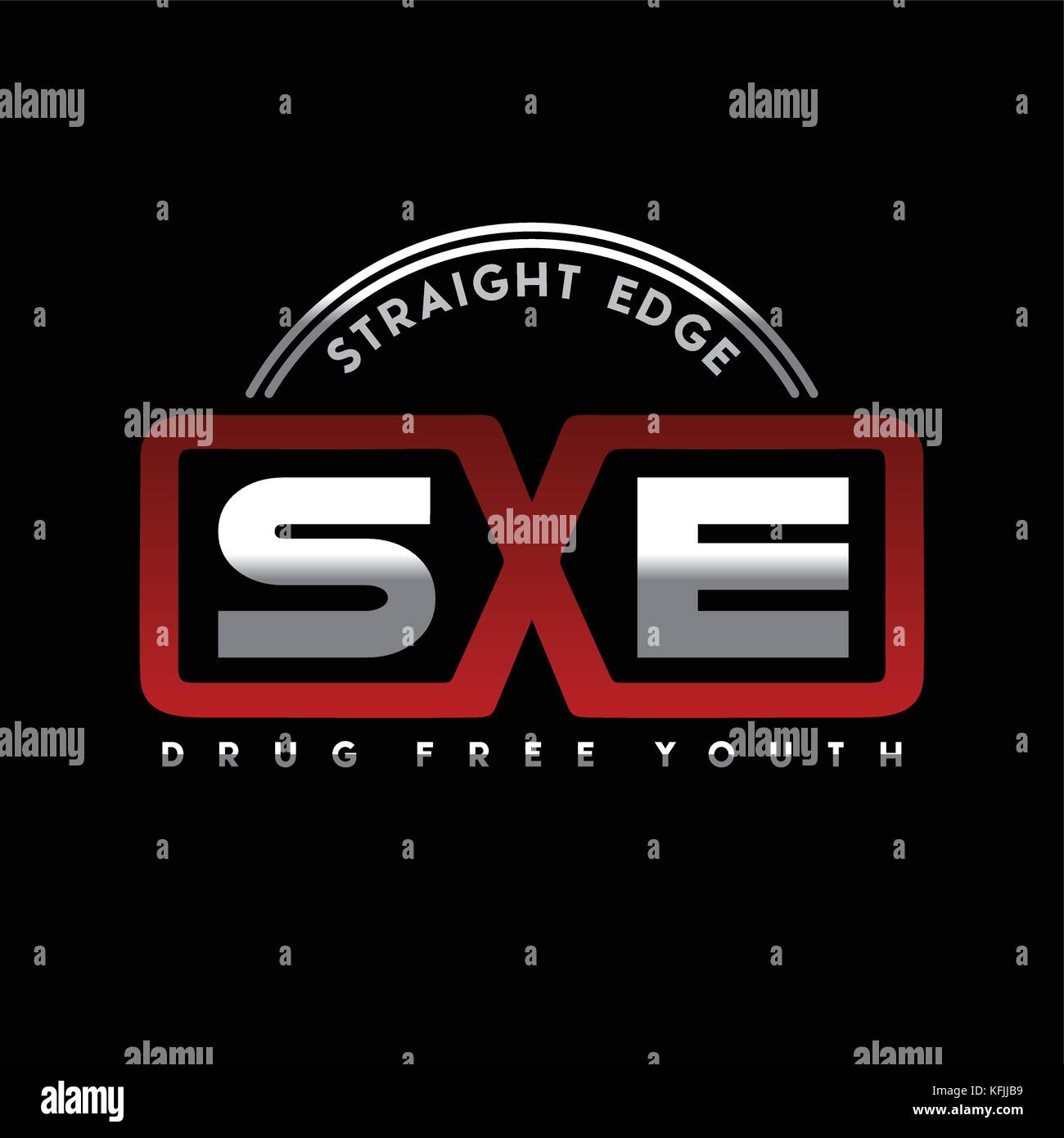 straight edge drug free youth community vector art Stock Vector Image ...