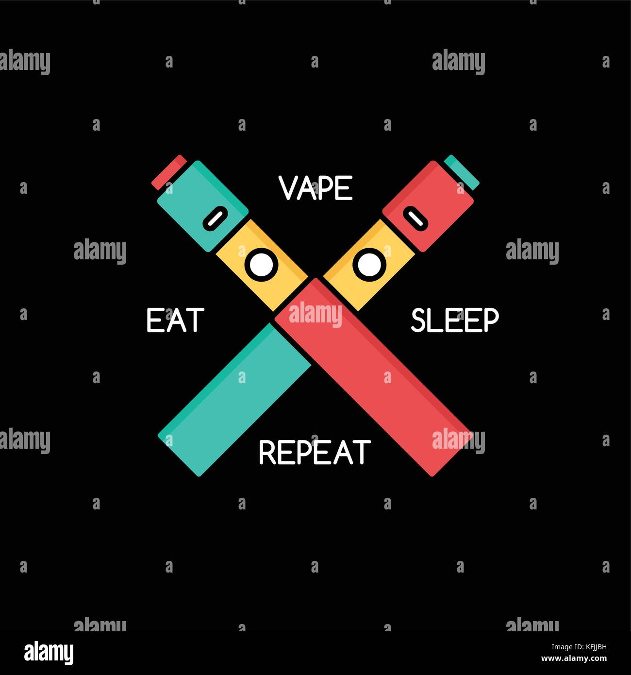 vaporizer electric cigarette vapor mod - vape life vector Stock Vector ...