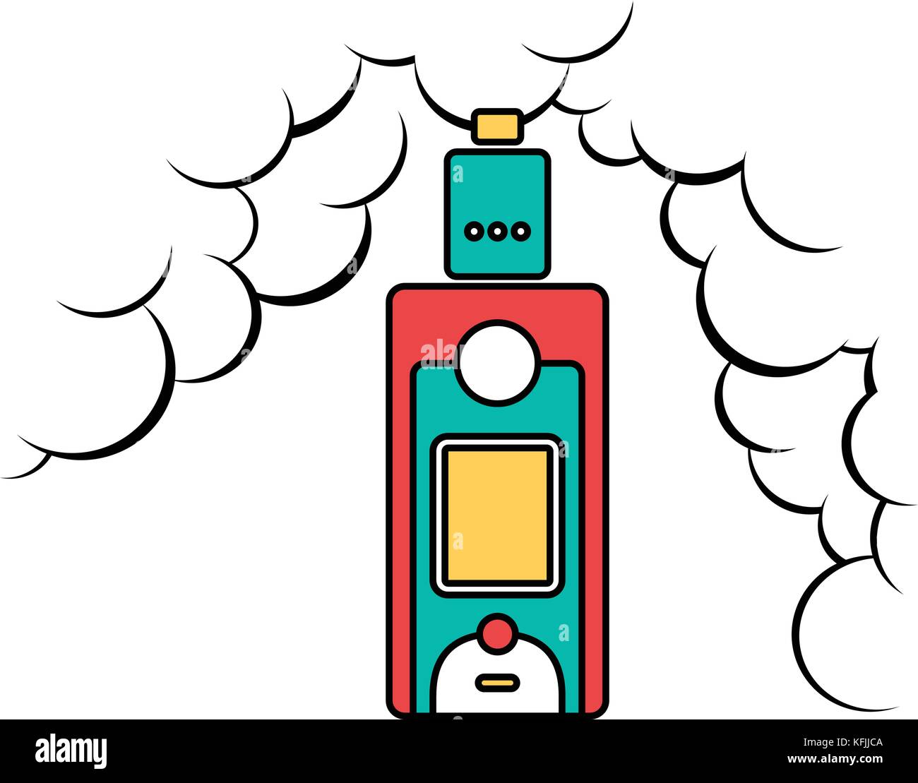 vaporizer electric cigarette vapor mod - vape life vector Stock Vector ...