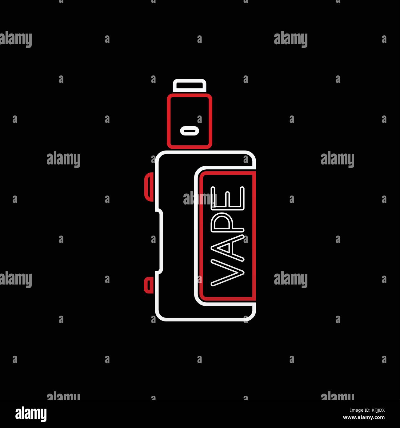 vaporizer electric cigarette vapor mod - vape life vector Stock Vector ...