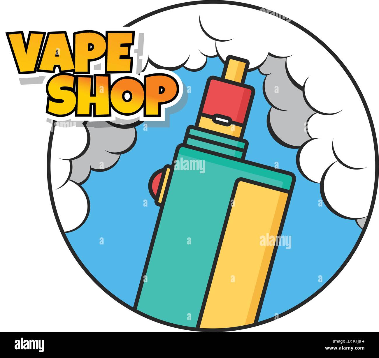 vaporizer electric cigarette vapor mod - vape life vector Stock Vector ...