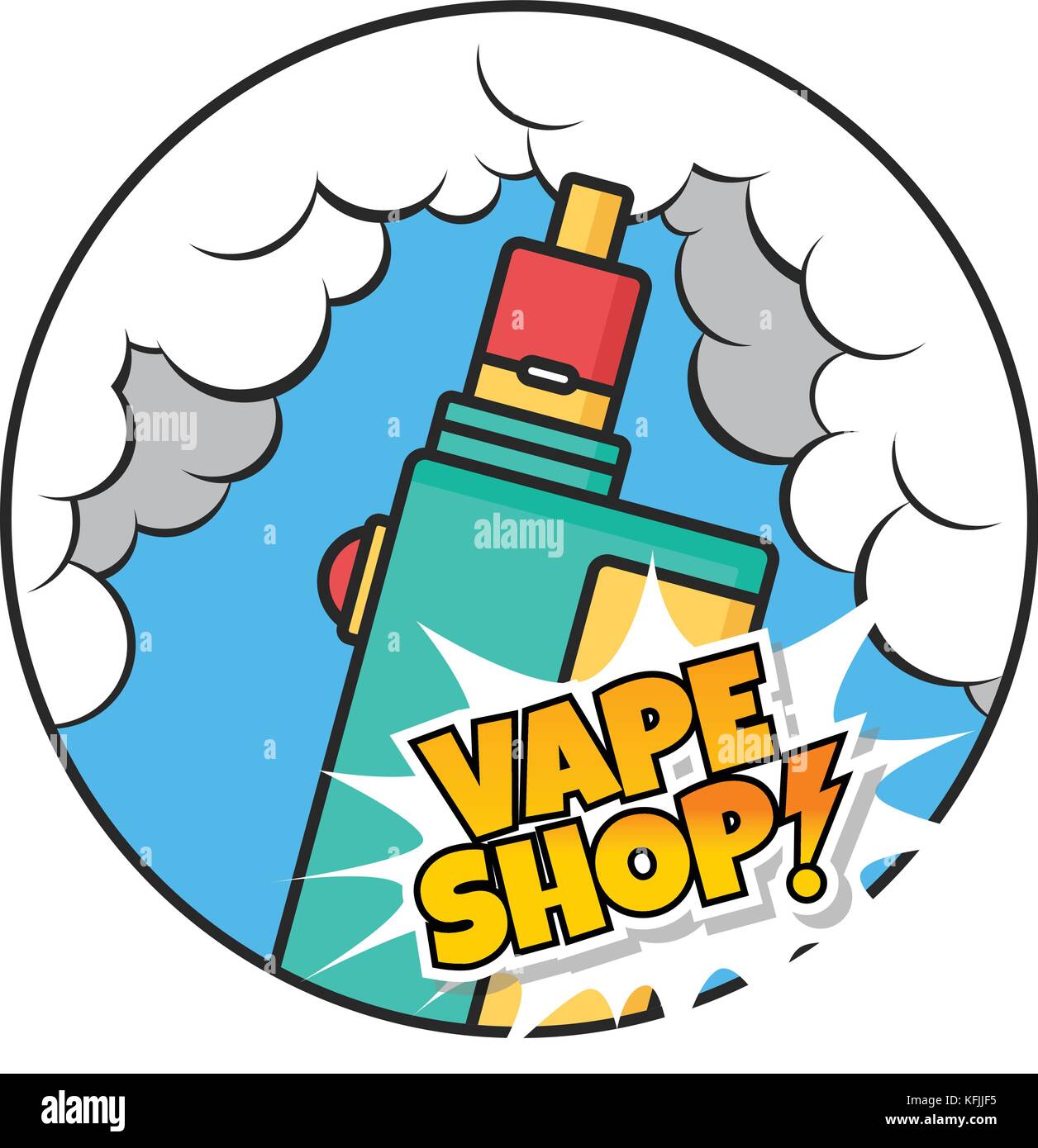 vaporizer electric cigarette vapor mod - vape life vector Stock Vector ...