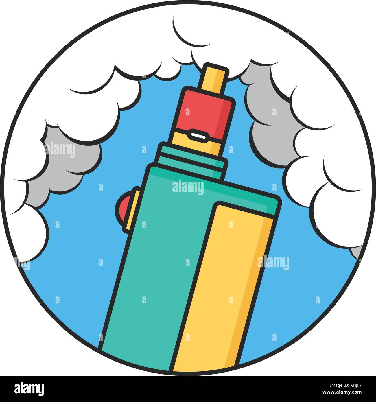 vaporizer electric cigarette vapor mod - vape life vector Stock Vector ...