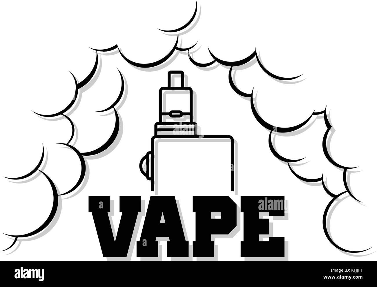 vaporizer electric cigarette vapor mod - vape life vector Stock Vector ...