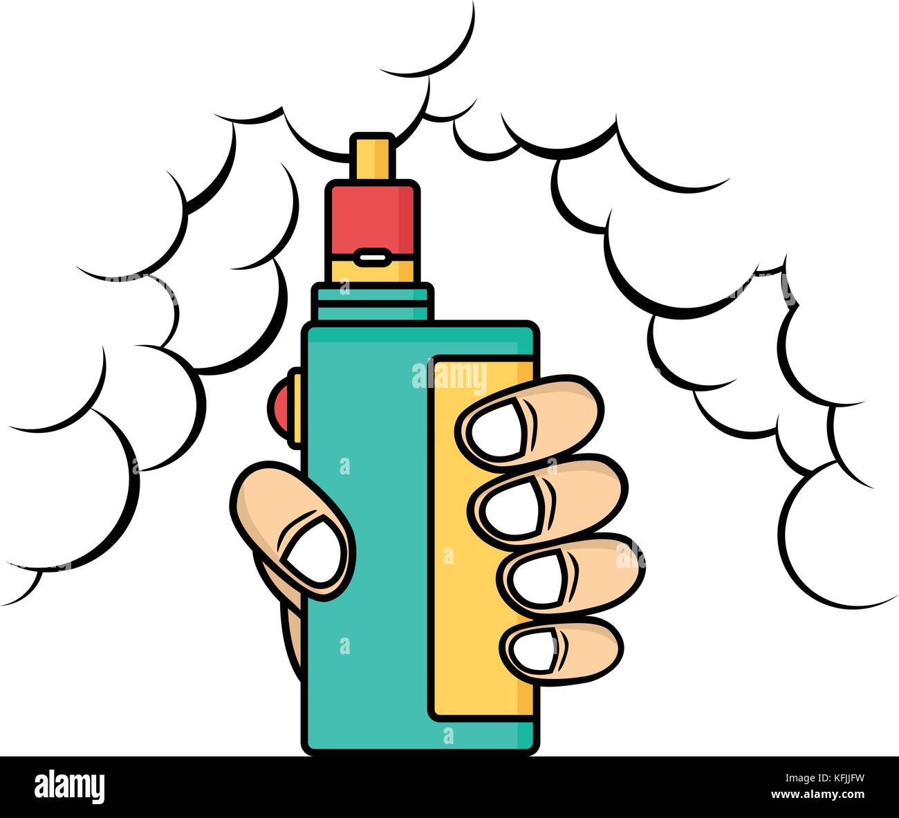 vaporizer electric cigarette vapor mod - vape life vector Stock Vector ...