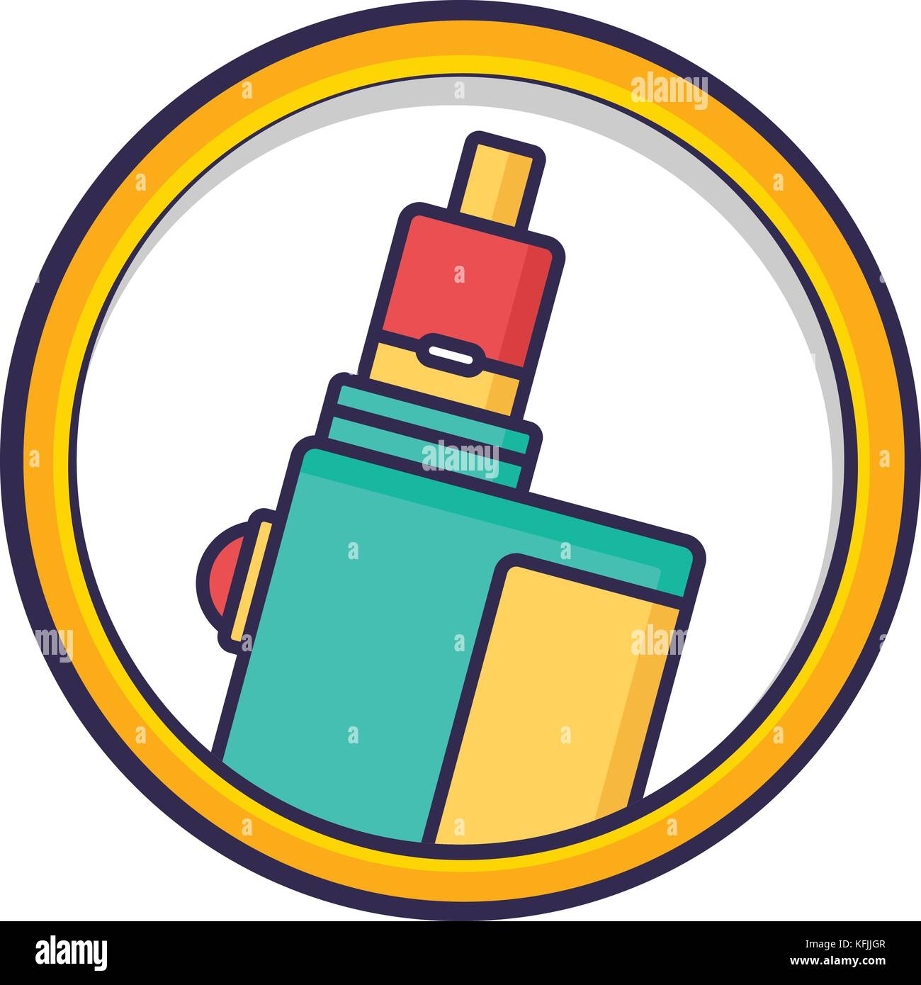 vaporizer electric cigarette vapor mod - vape life vector Stock Vector ...