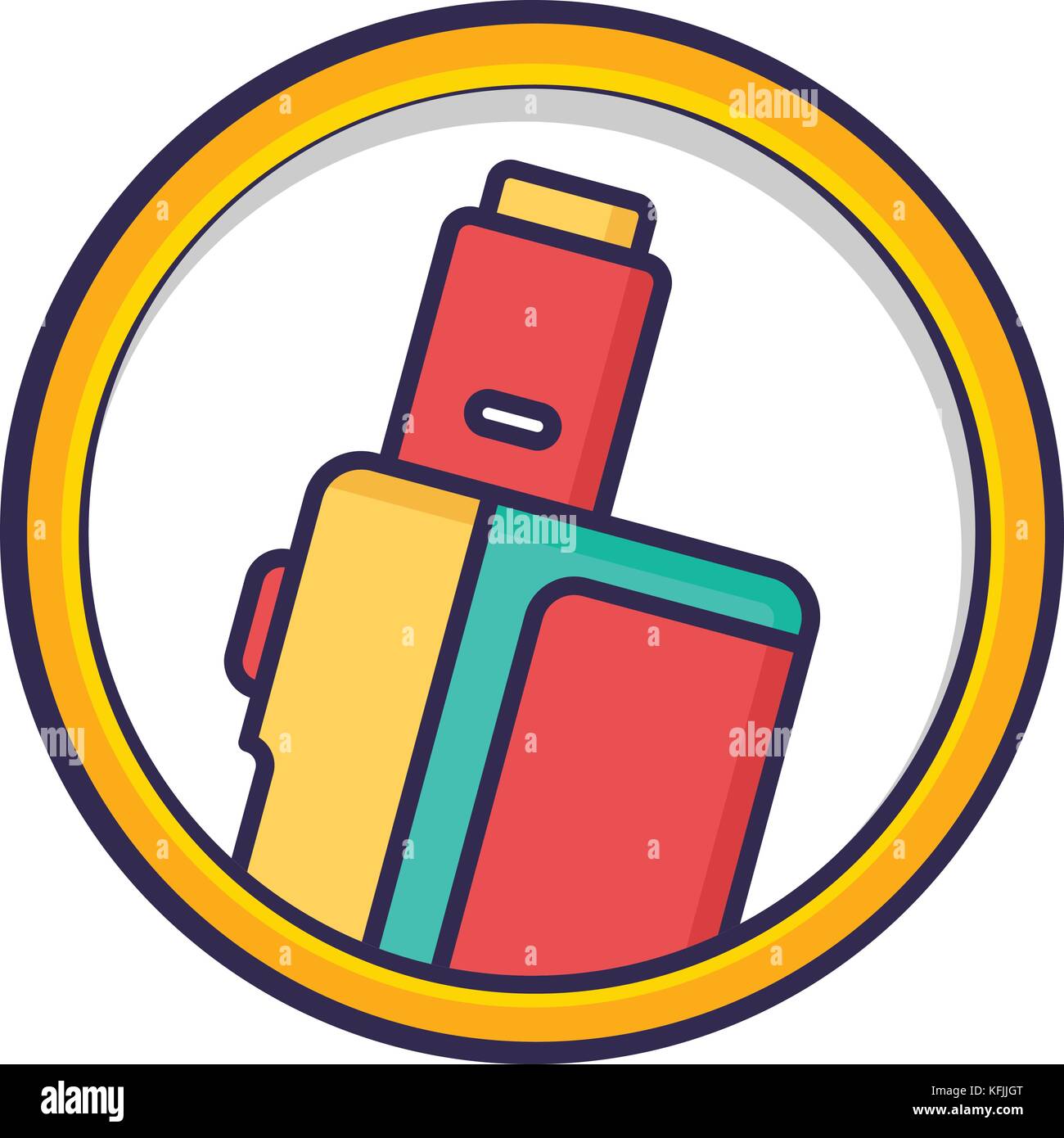 vaporizer electric cigarette vapor mod - vape life vector Stock Vector ...