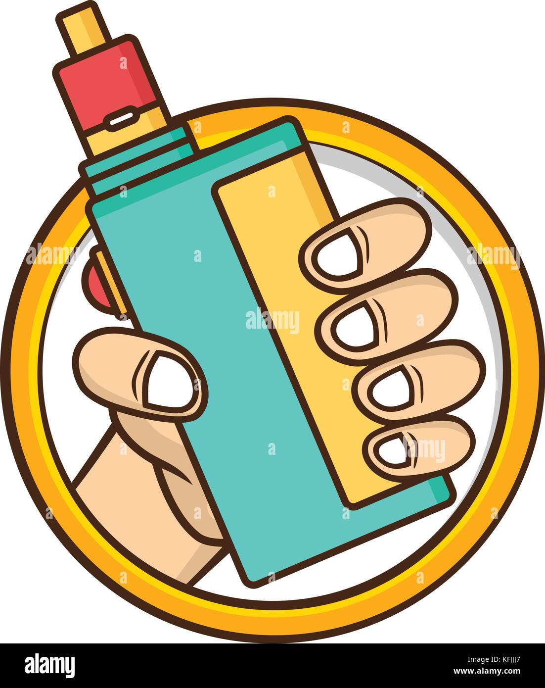 vaporizer electric cigarette vapor mod - vape life vector Stock Vector ...