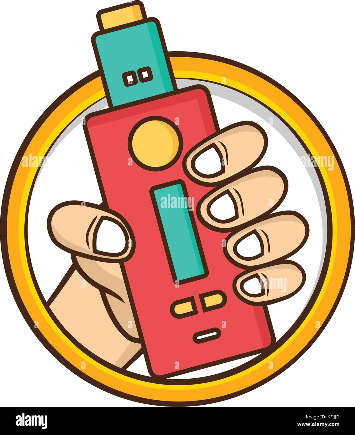 vaporizer electric cigarette vapor mod - vape life vector Stock Vector ...