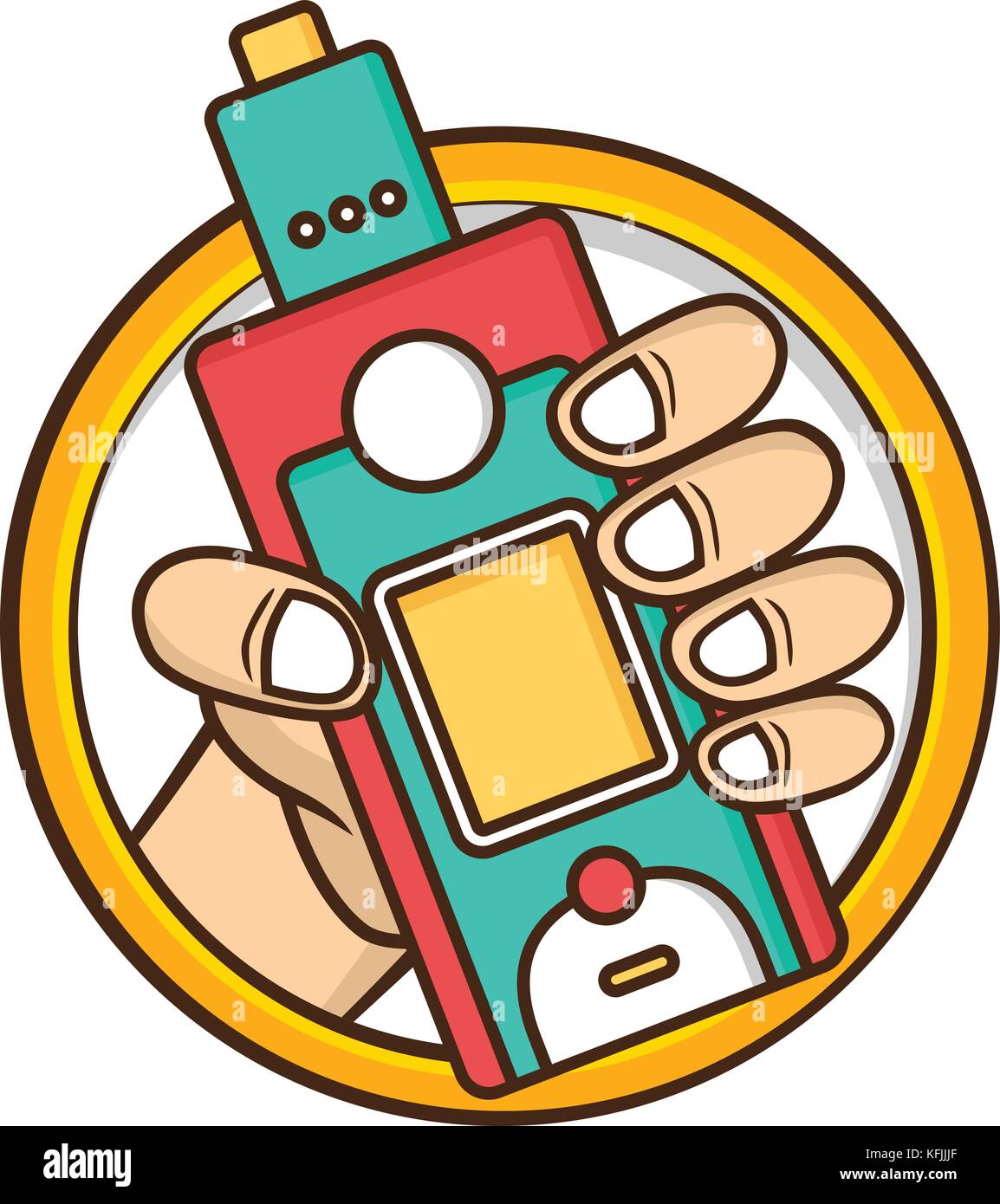 vaporizer electric cigarette vapor mod - vape life vector Stock Vector ...