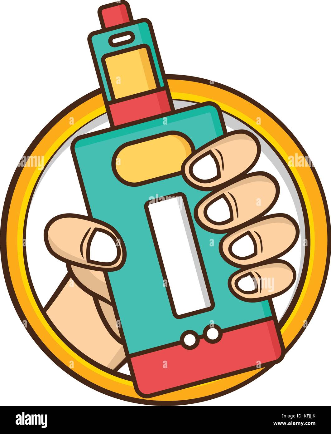 vaporizer electric cigarette vapor mod - vape life vector Stock Vector ...