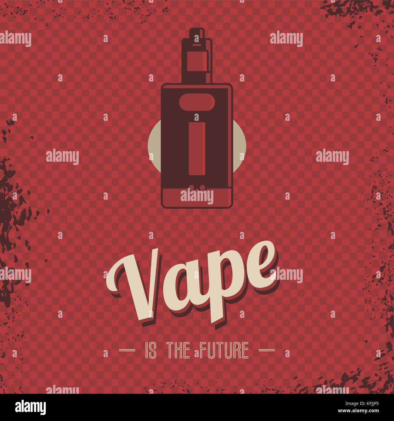 retro vaporizer electric cigarette vapor mod - vape life vector Stock ...