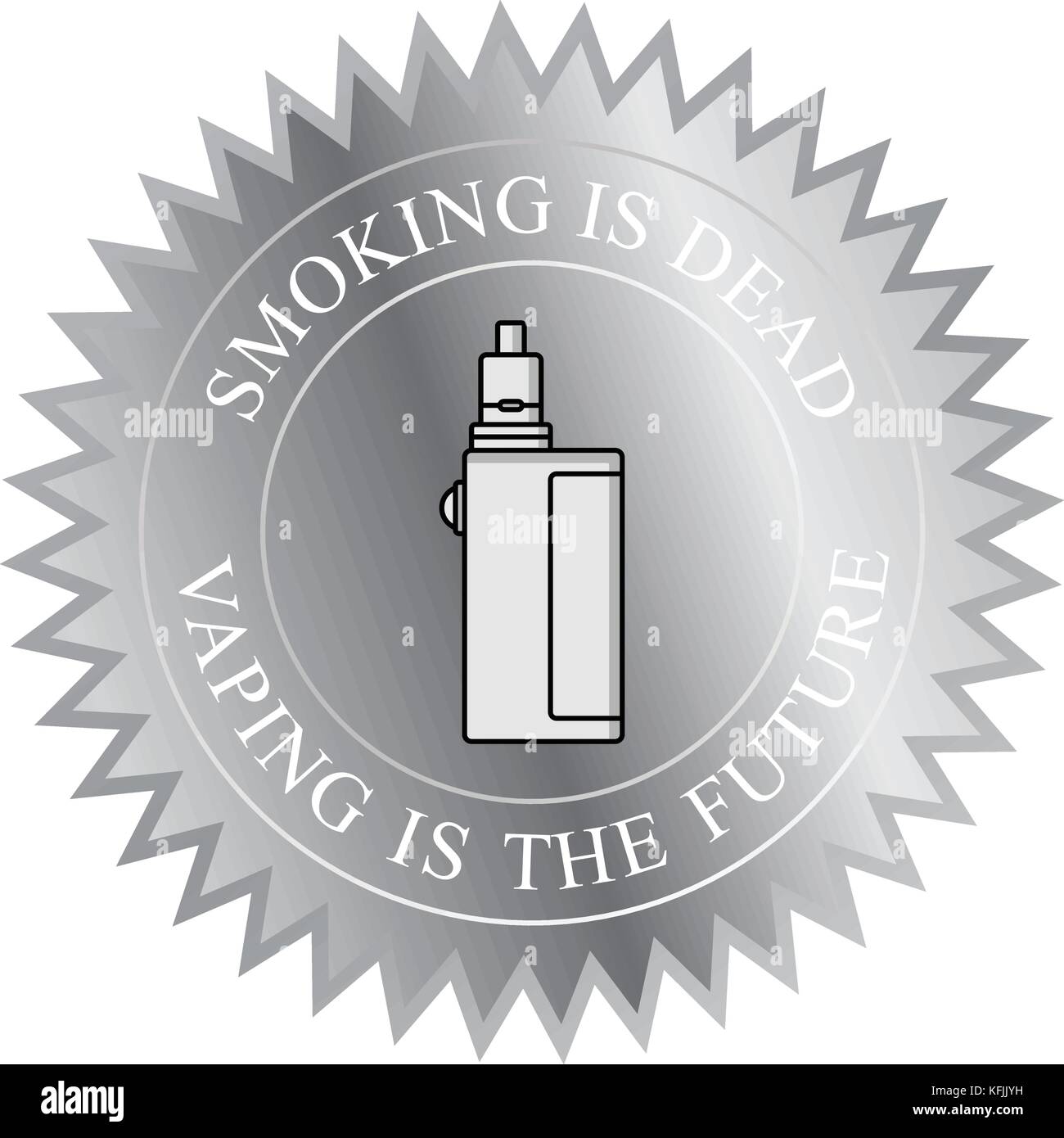 vaporizer electric cigarette vapor mod - badge label vector Stock ...