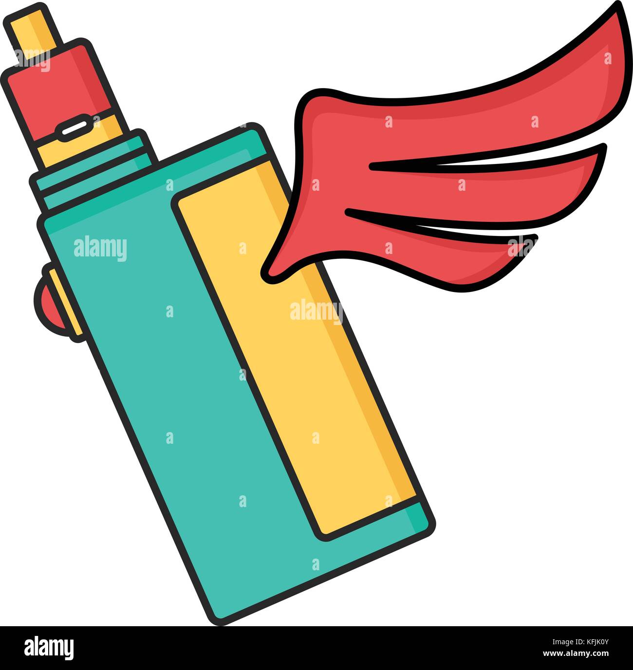 angel wing vaporizer electric cigarette - vape life vector Stock Vector ...