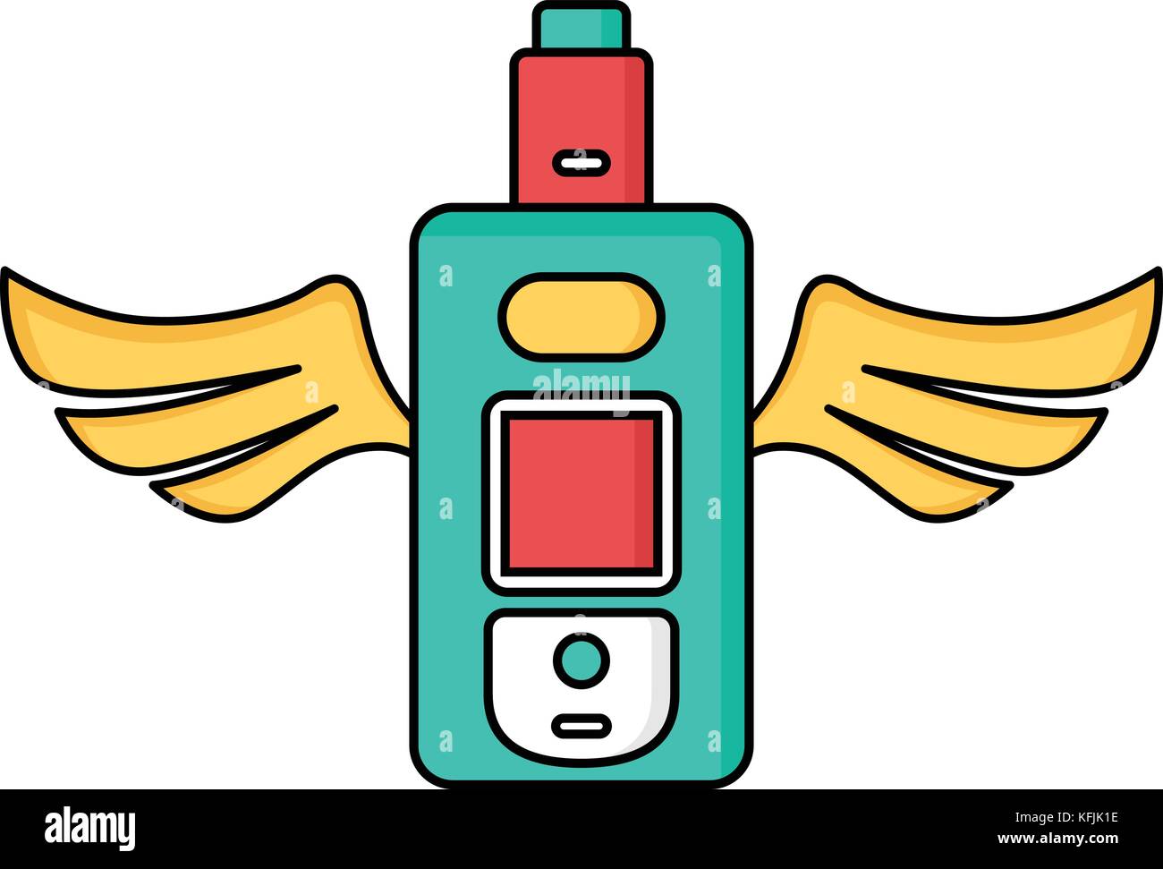 angel wing vaporizer electric cigarette - vape life vector Stock Vector Image & Art - Alamy