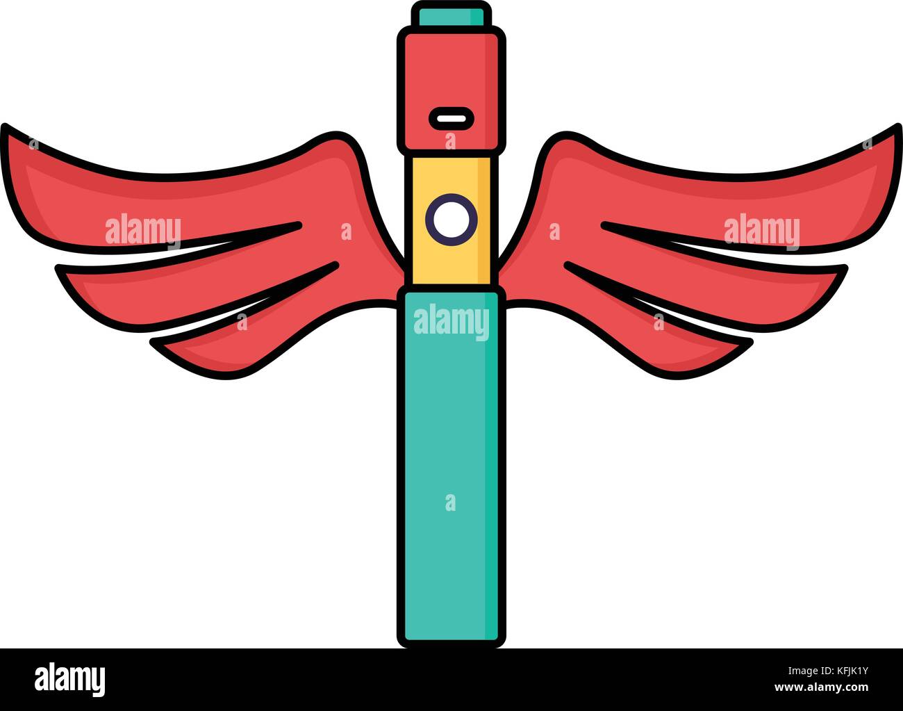 angel wing vaporizer electric cigarette - vape life vector Stock Vector Image & Art - Alamy
