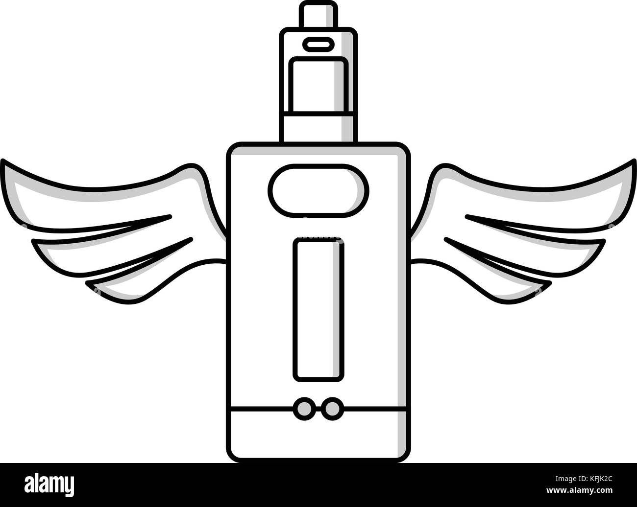 angel wing vaporizer electric cigarette - vape life vector Stock Vector Image & Art - Alamy