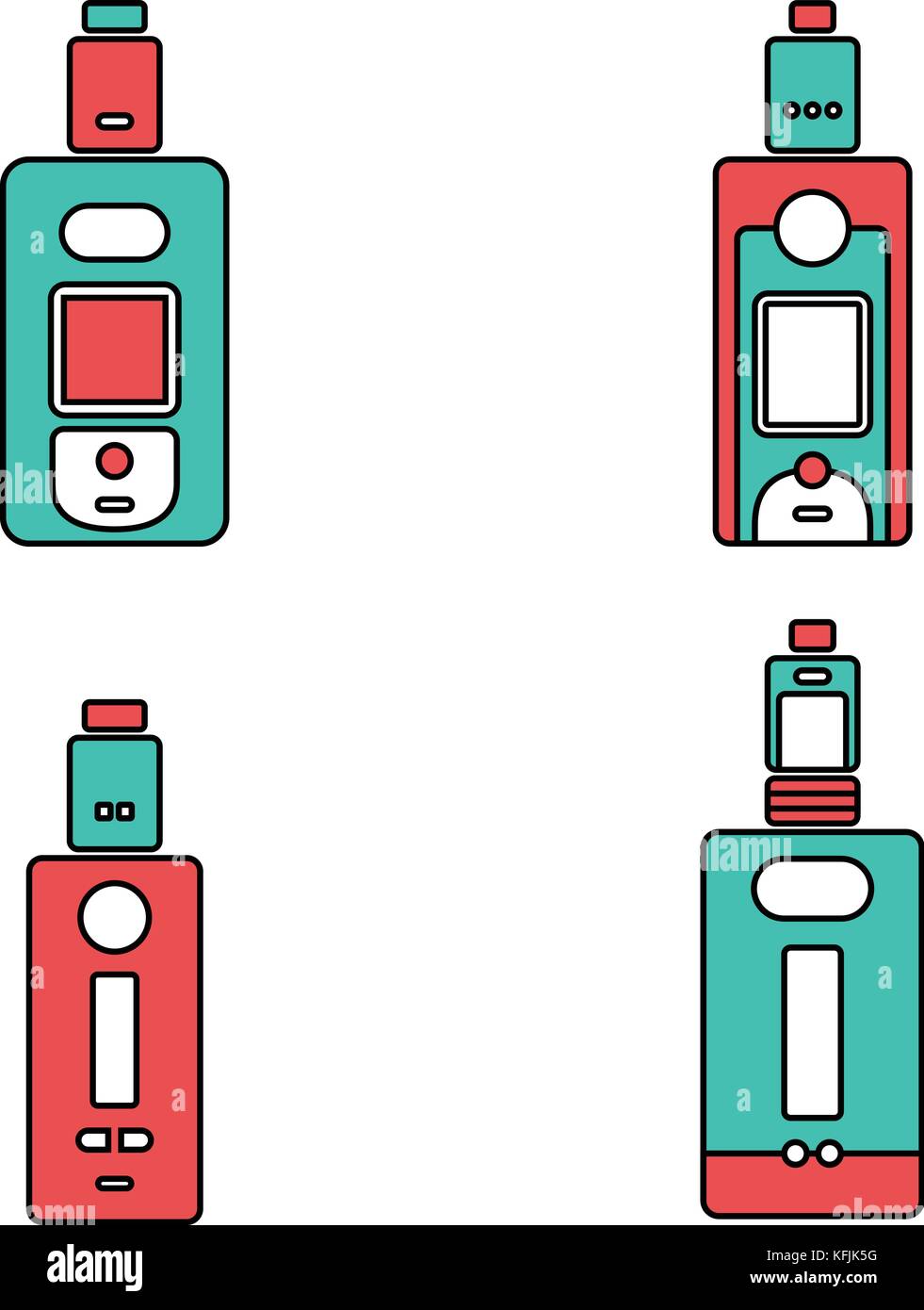 vaporizer electric cigarette vapor mod - vape life vector Stock Vector ...