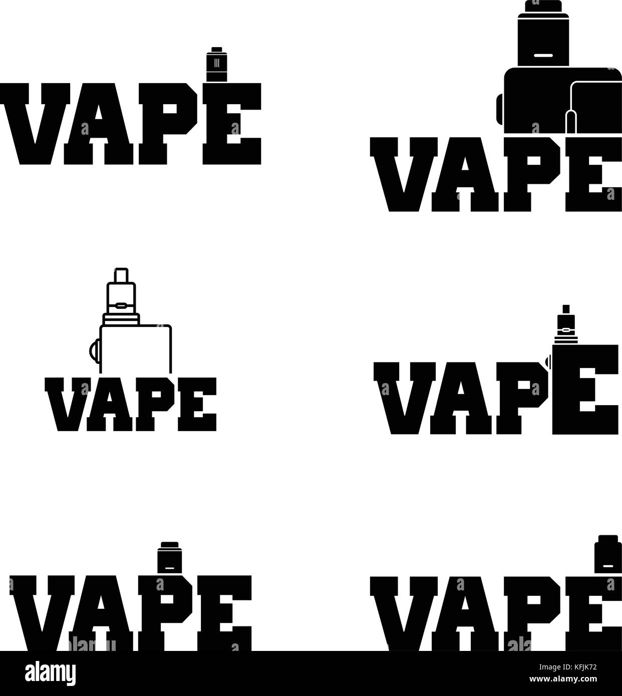 vaporizer electric cigarette vapor mod - vape life vector Stock Vector ...