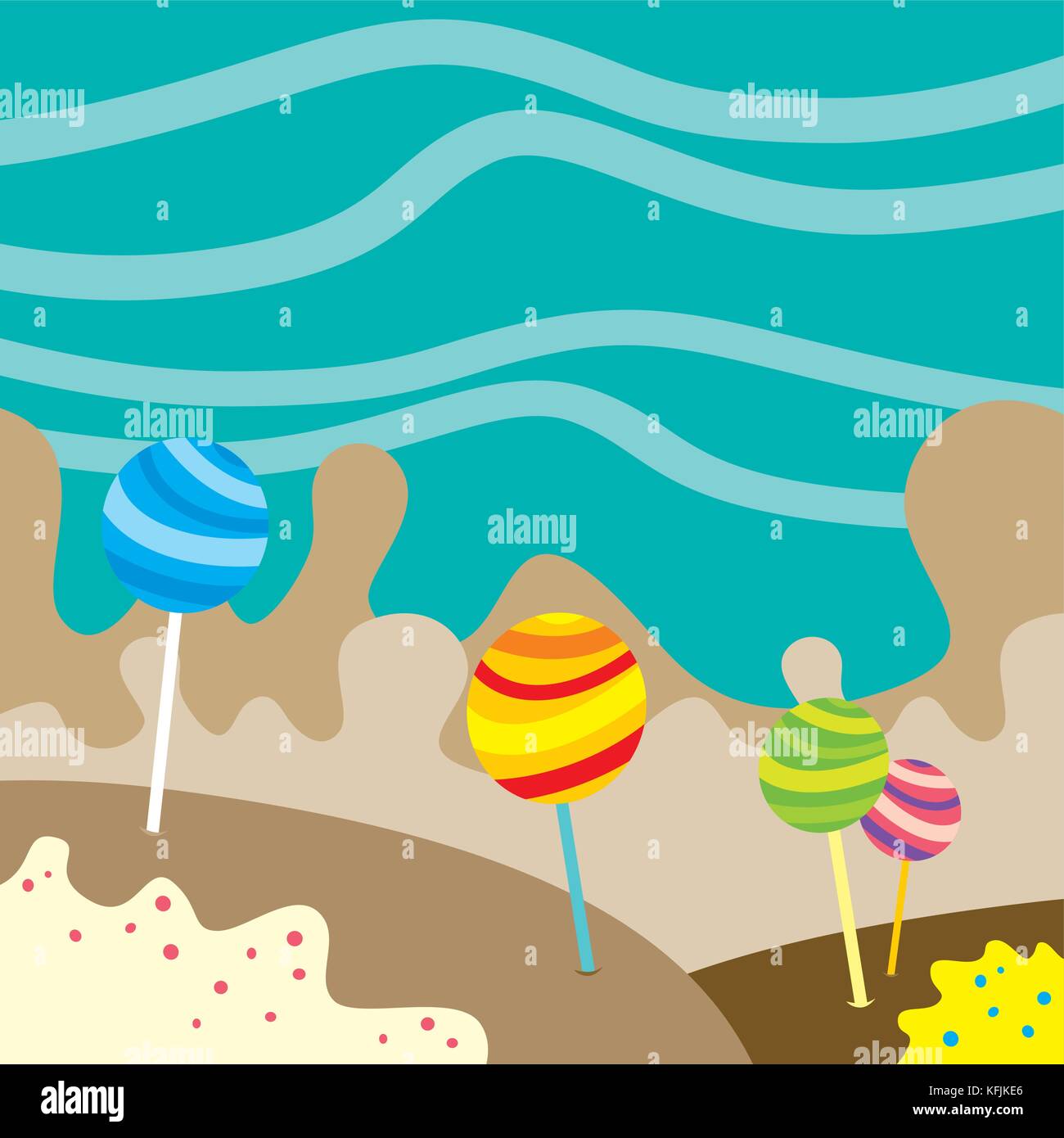 game asset layer - video game background theme vector art Stock Vector ...