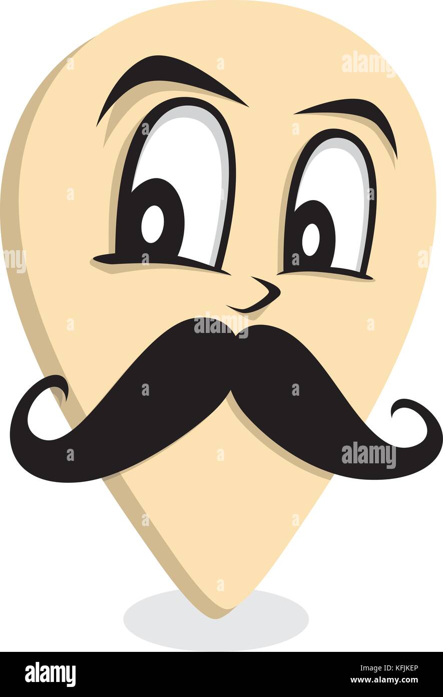 mustache gentleman map pin locator - location marker vector art Stock ...