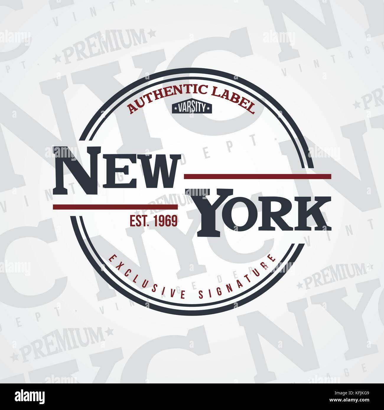 new york united states of america varsity badge label emblem stamp ...