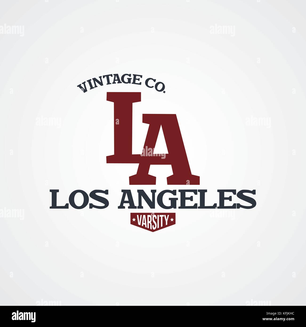 los angeles united states of america varsity badge label emblem stamp ...
